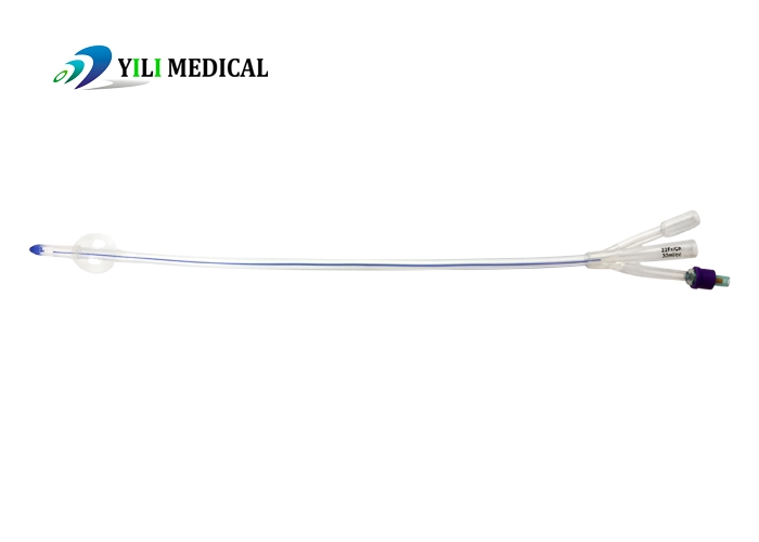 3 Way 100% Silicone Foley Catheter With Balloon Urethral Catheter Fr14 ...