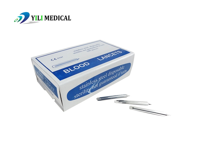 Surgical medical sterile stainless steel blood lancet with CE ISO ...
